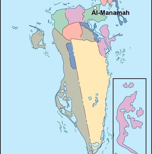 bahrain vector map | Emirates maps. Download vector files for Adobe ...