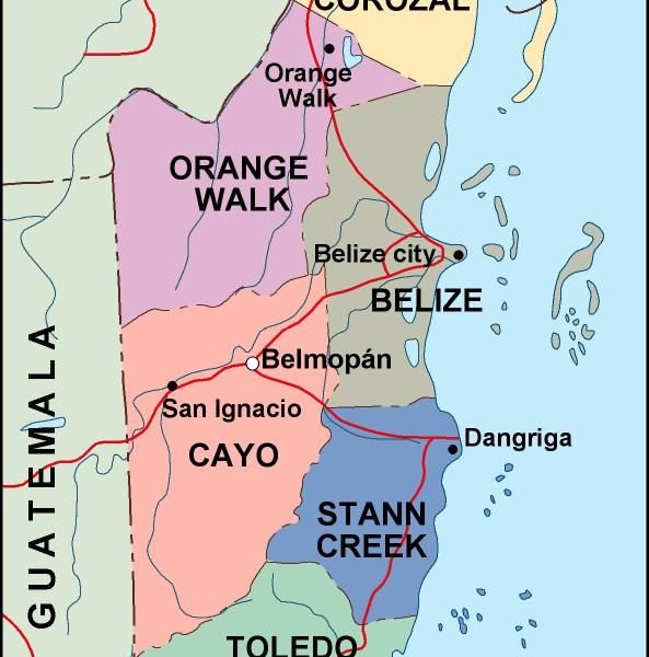 belize political map | Emirates maps. Download vector files for Adobe ...