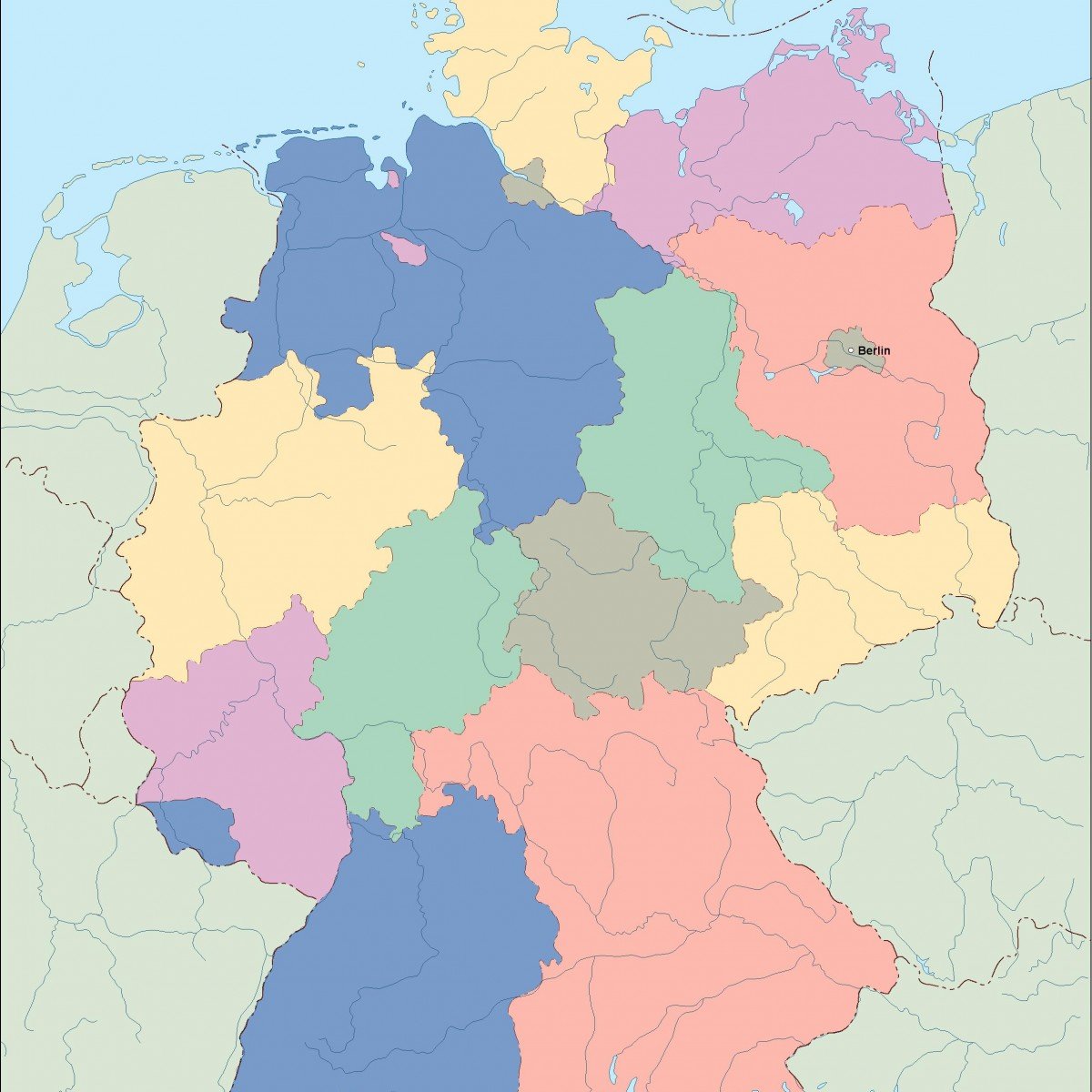 germany vector map | Emirates maps. Download vector files for Adobe ...