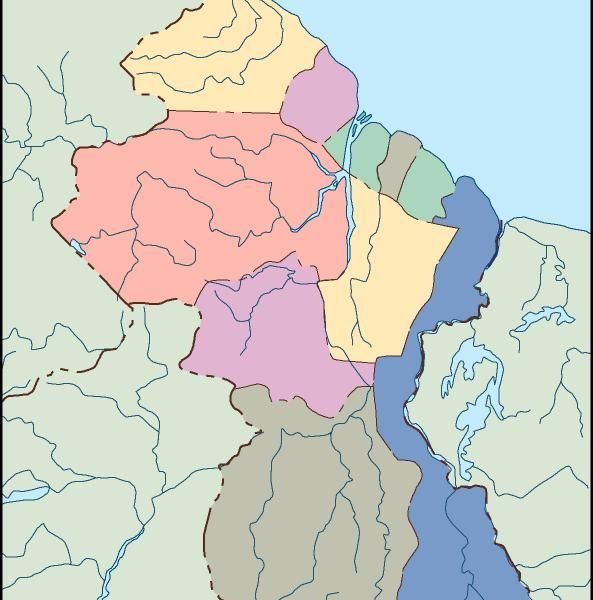 guyana blind map | Emirates maps. Download vector files for Adobe ...