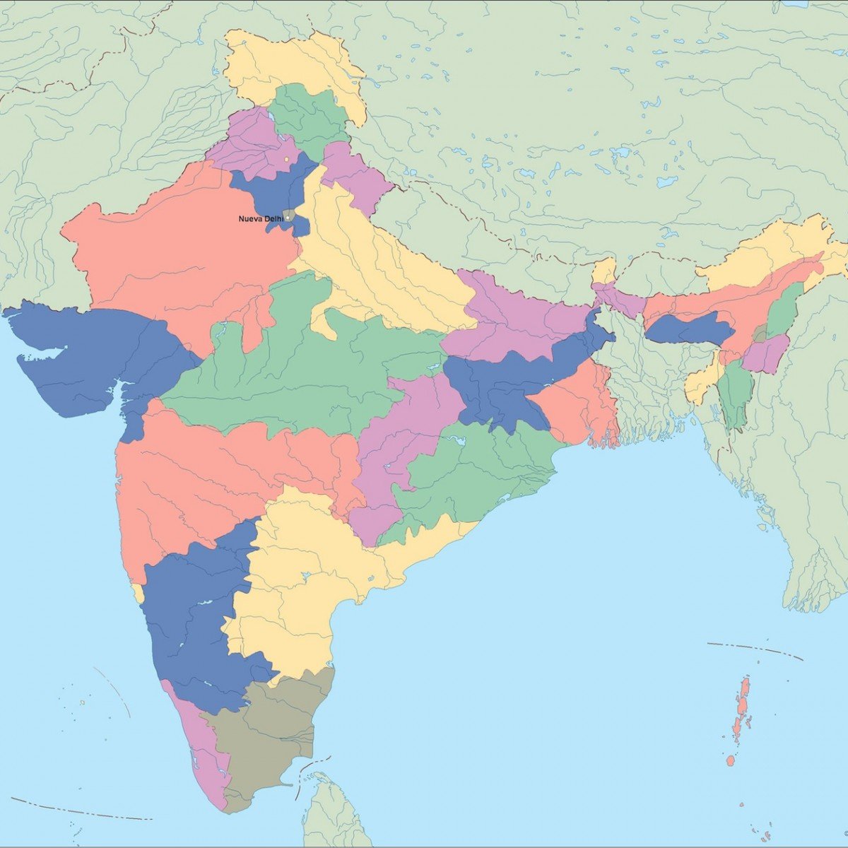 india vector map | Emirates maps. Download vector files for Adobe ...