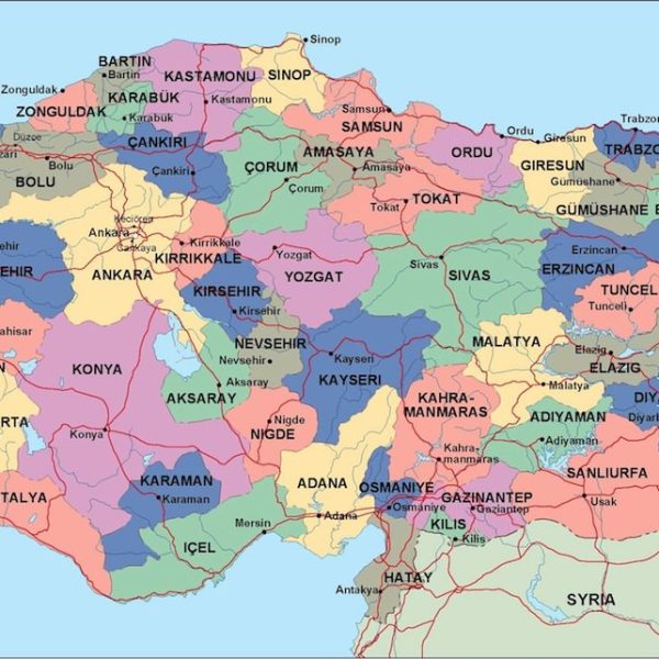 turkey political map | Emirates maps. Download vector files for Adobe ...