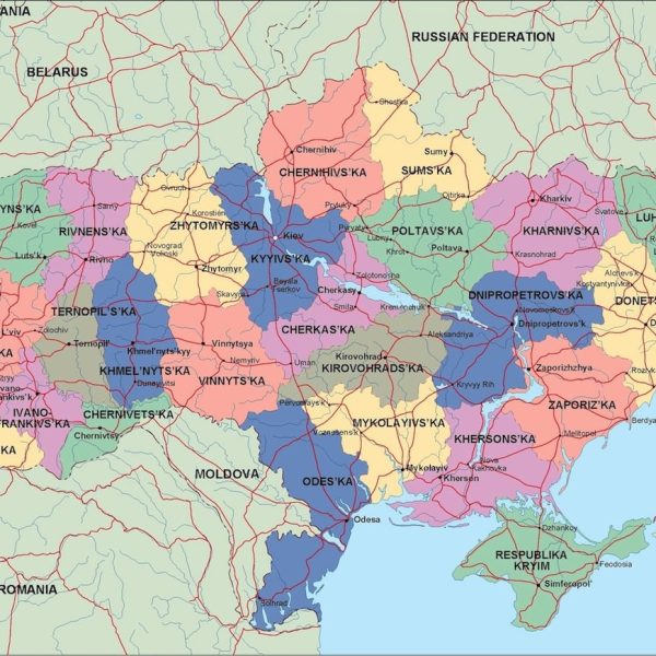 ukraine political map | Emirates maps. Download vector files for Adobe ...