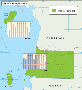 Equatorial Guinea climate map | Emirates maps. Download vector files ...