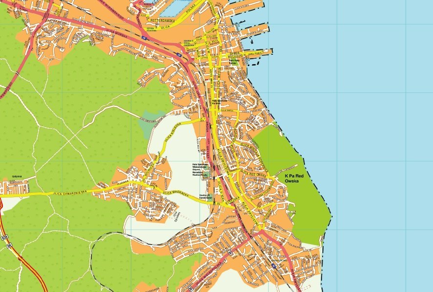 Gdynia EPS map. EPS Illustrator Map | Vector maps