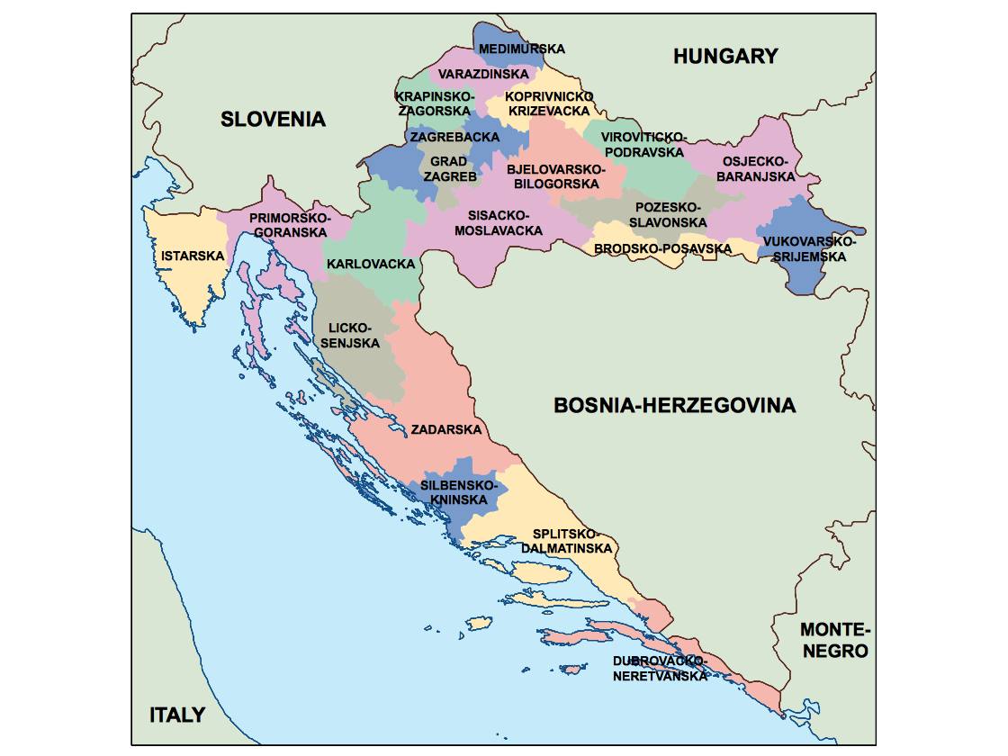 croatia presentation map | Vector maps