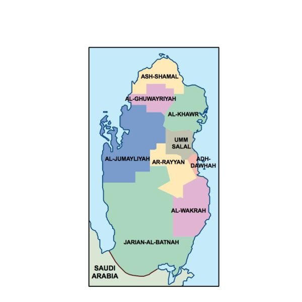 qatar presentation map | Emirates maps. Download vector files for Adobe ...
