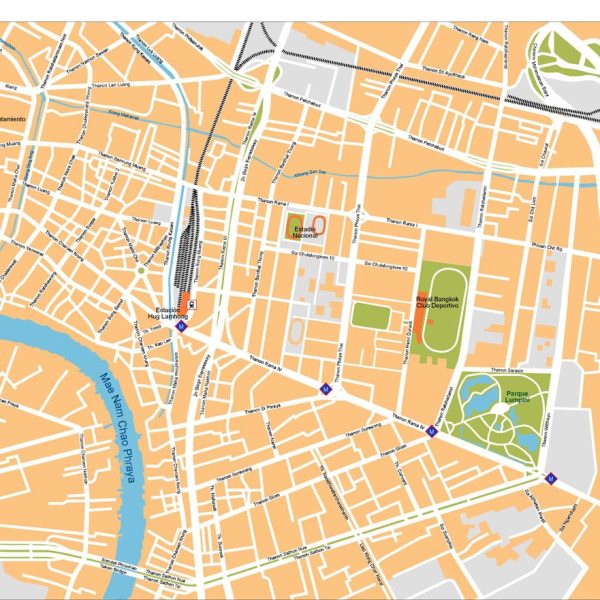 Bangkok vector map | Emirates maps. Download vector files for Adobe ...