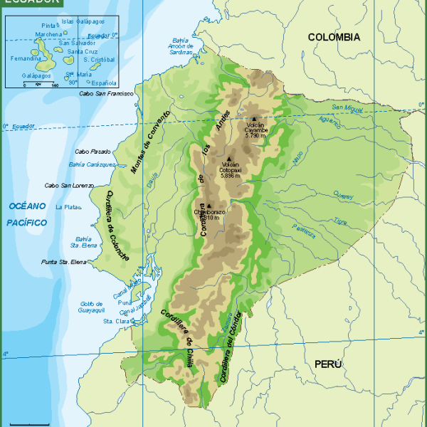 Ecuador mapa fisico | Emirates vector maps for Adobe Illustrator