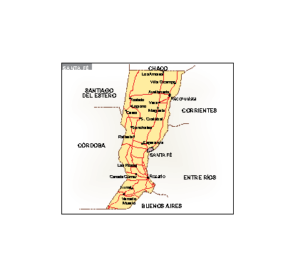 Mapa Santa Fe | Vector maps